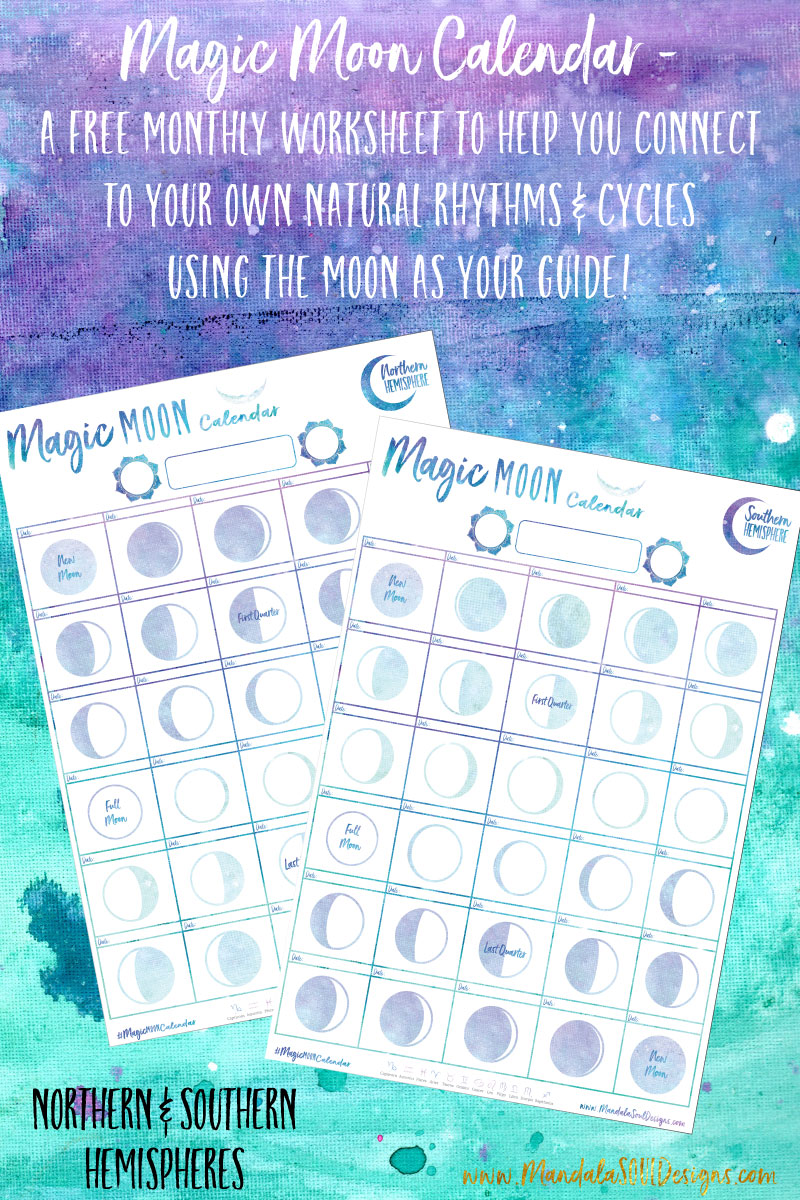 MAGIC MOON CALENDAR || A FREE MONTHLY WORKSHEET - Conjure Your Soul's ...